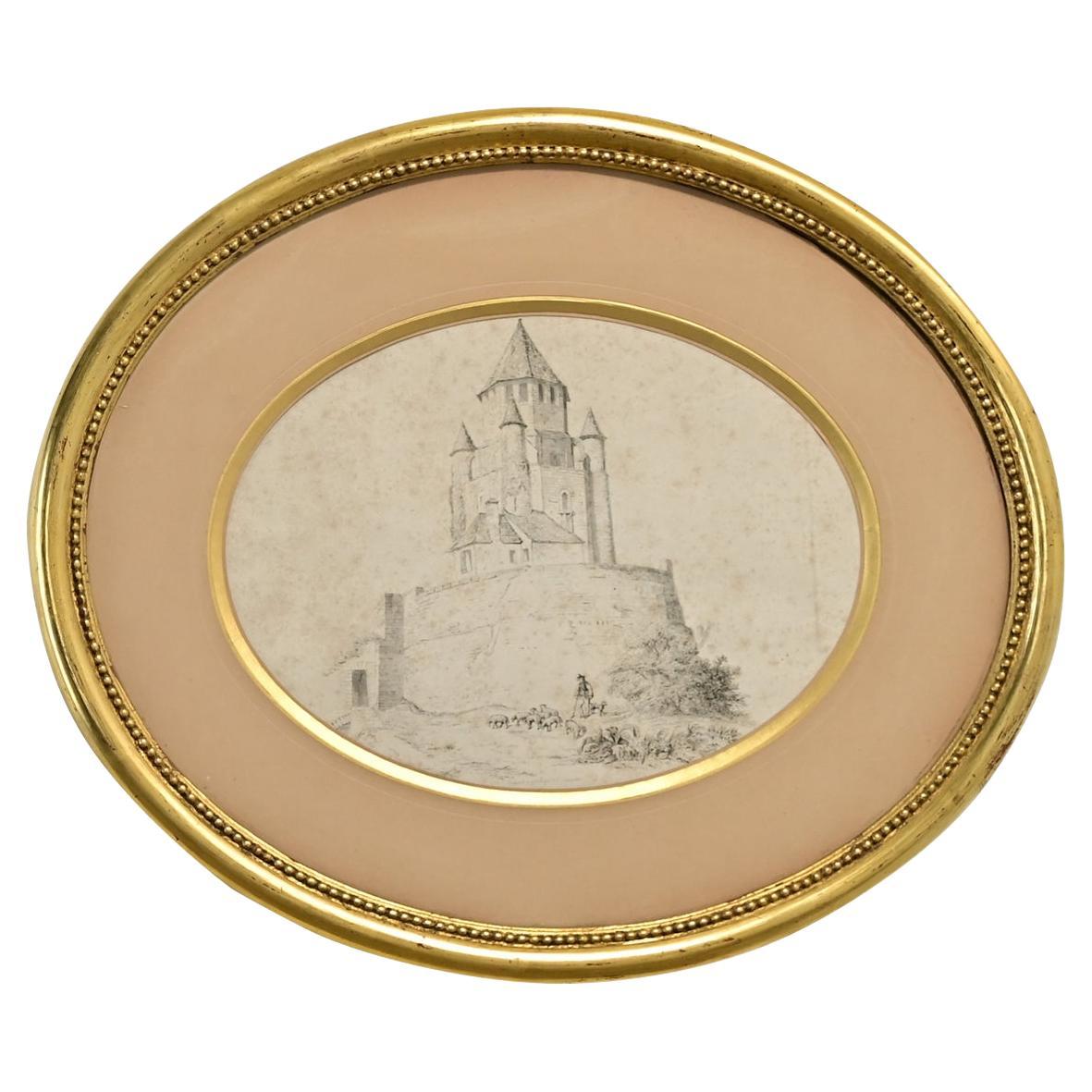 19th Century English Color Lithograph 'Eminent Women' Gilt Wood Frame ...