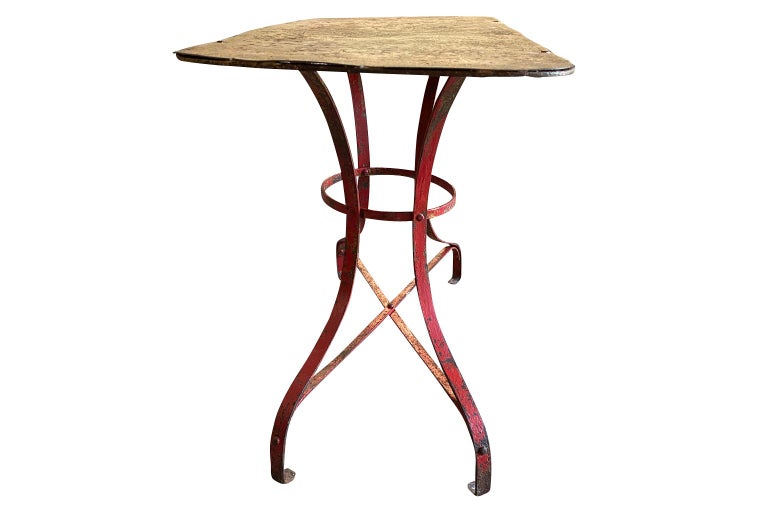 French, 19th Century, Painted Iron Garden Console For Sale at 1stDibs