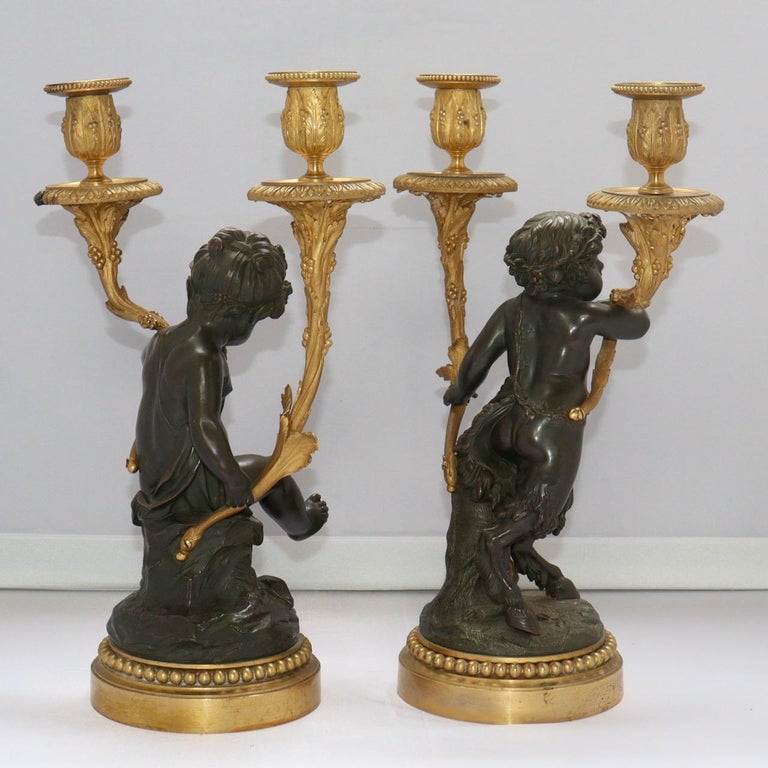 French 19th Century Pair of Candelabras by Alfred-Emmanuel Beurdeley ...