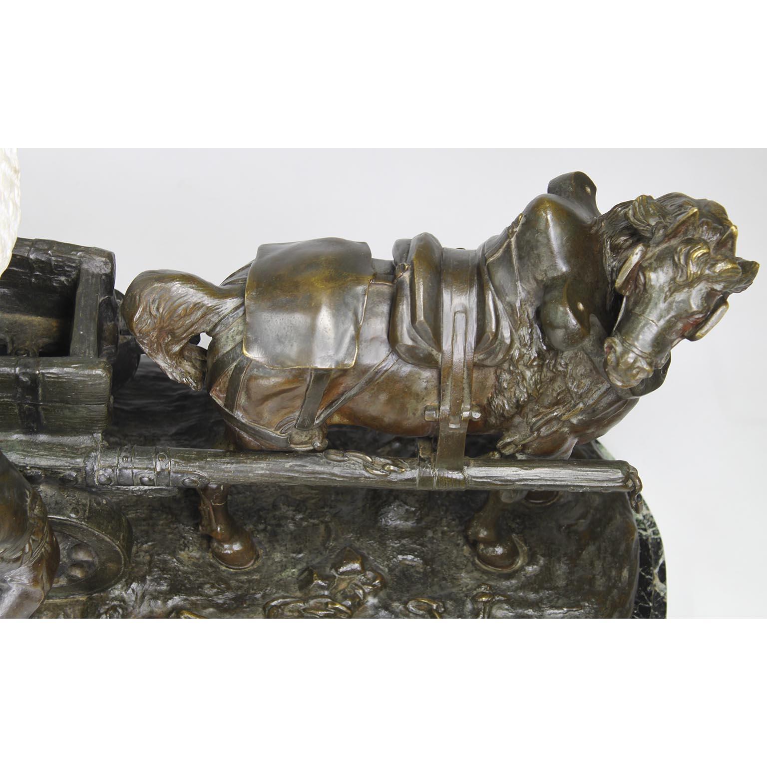 French 19th Century Patinated Bronze Group "the Marble Sculptor ...