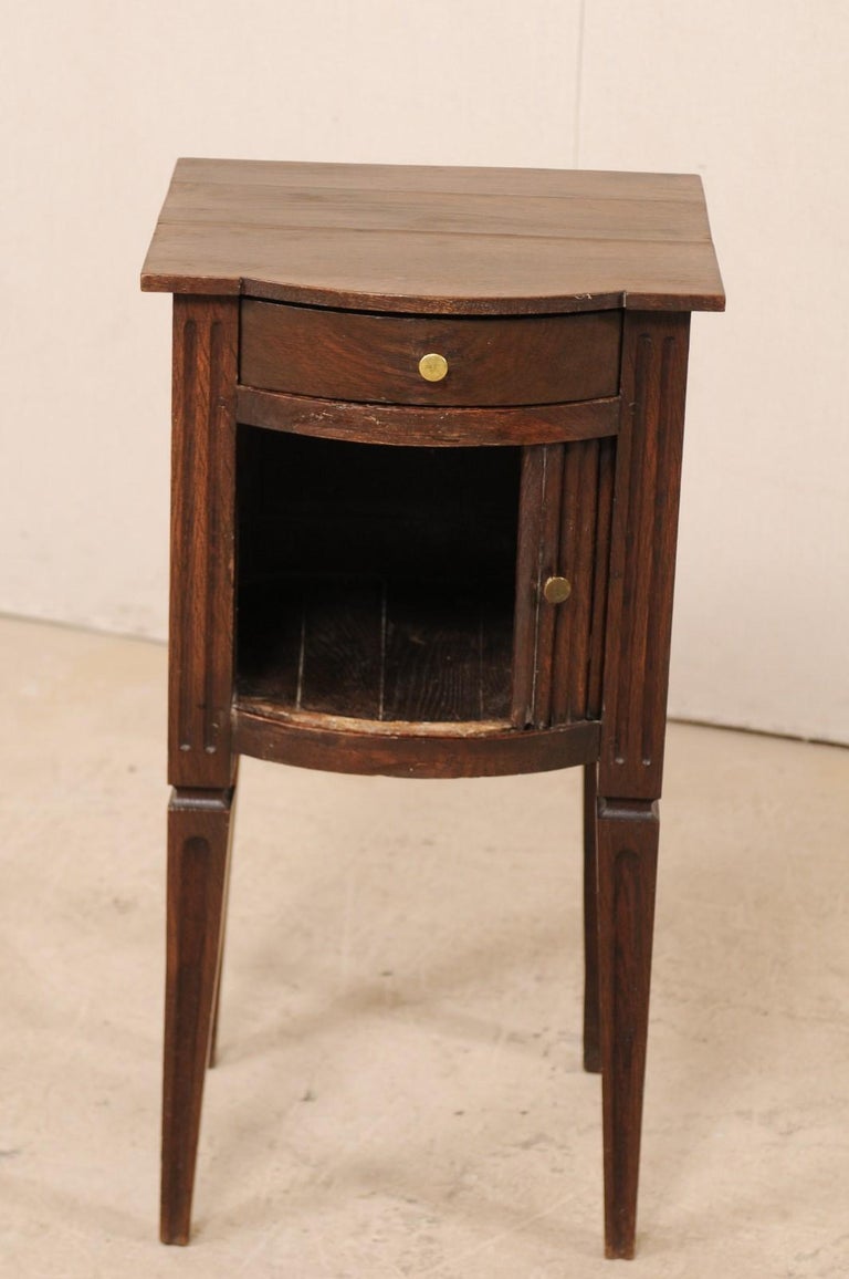 French 19th Century Petite Fluted Wood Side Chest or Table For Sale at ...