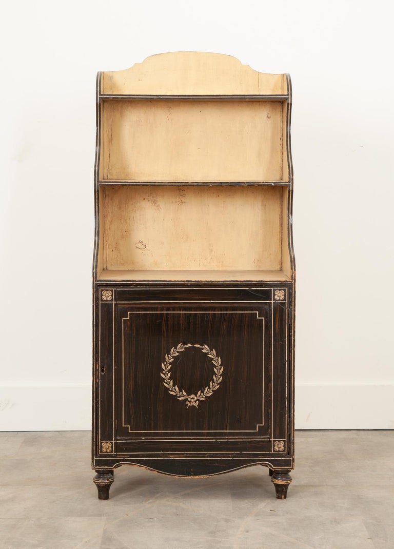 French 19th Century Petite Painted Bookcase For Sale at 1stDibs