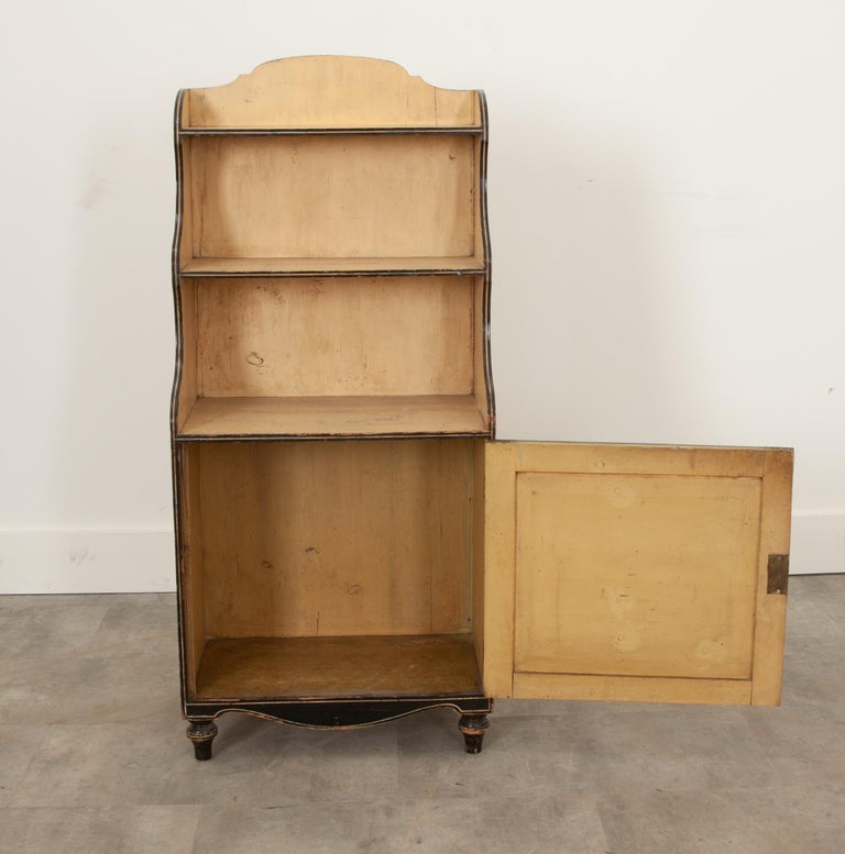 French 19th Century Petite Painted Bookcase For Sale at 1stDibs