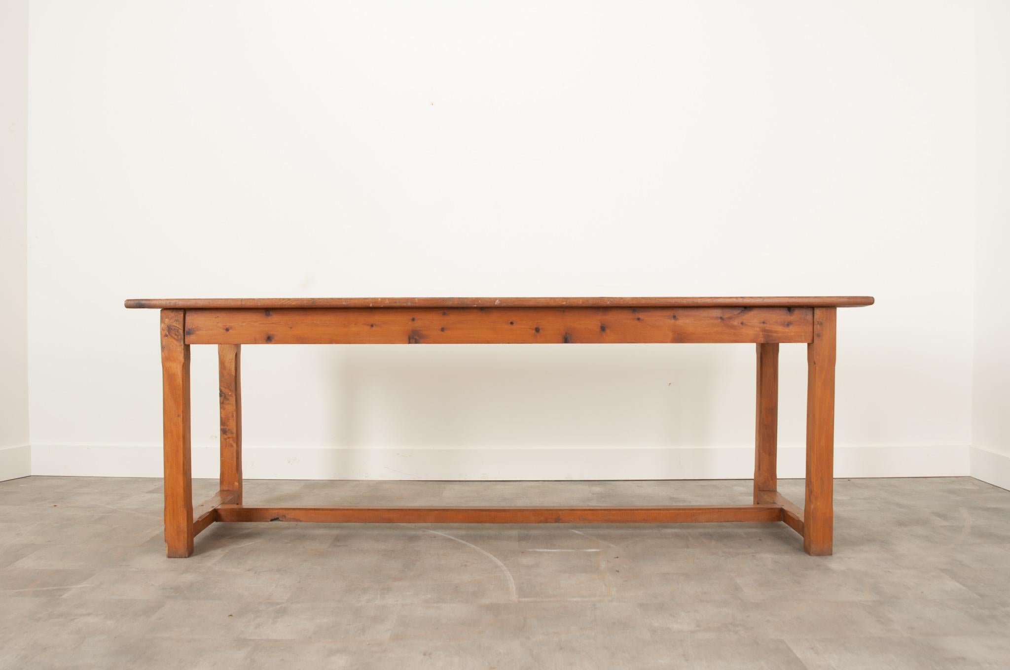 French 19th Century Pine Drapery Table at 1stDibs