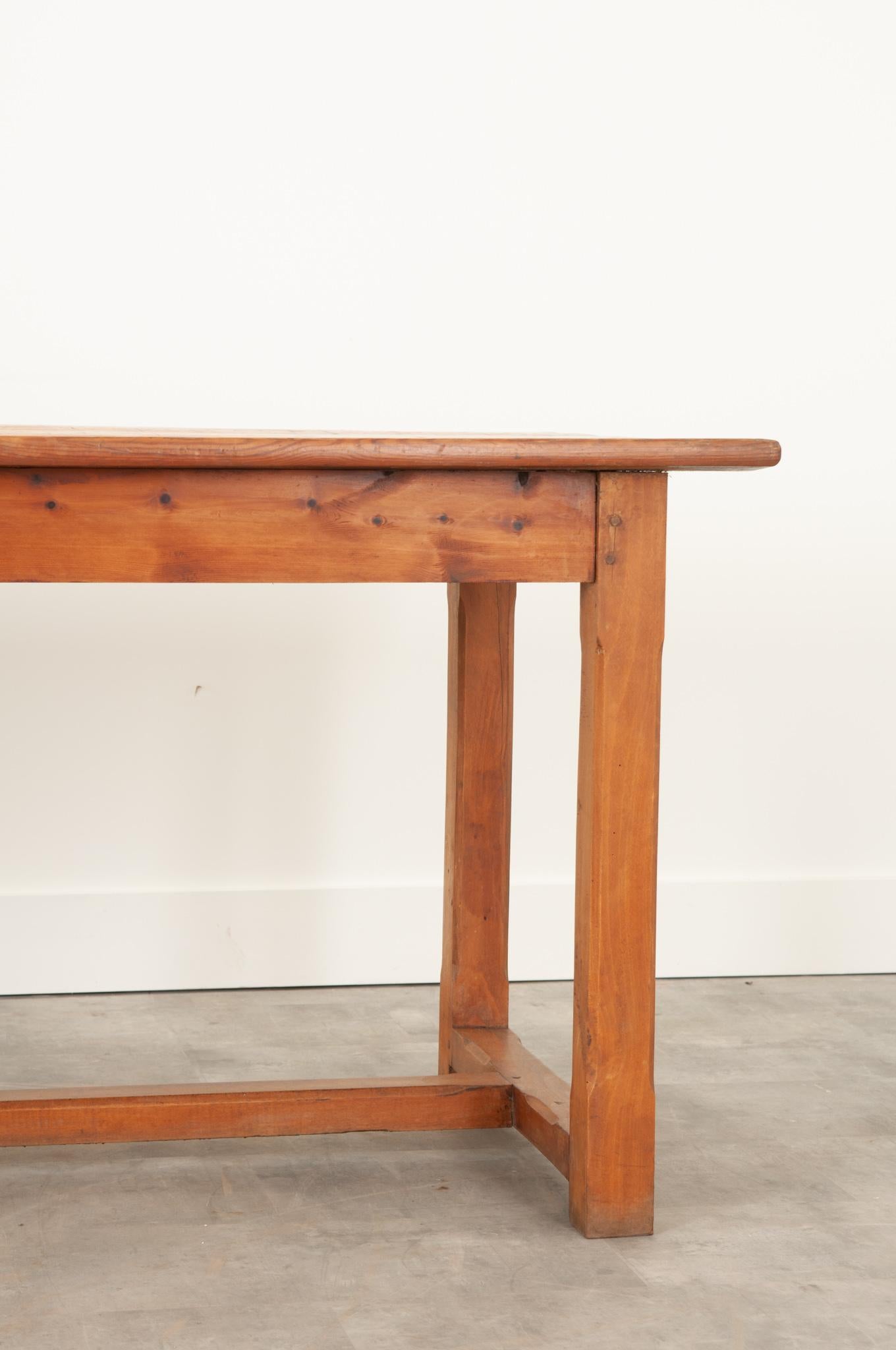 French 19th Century Pine Drapery Table at 1stDibs