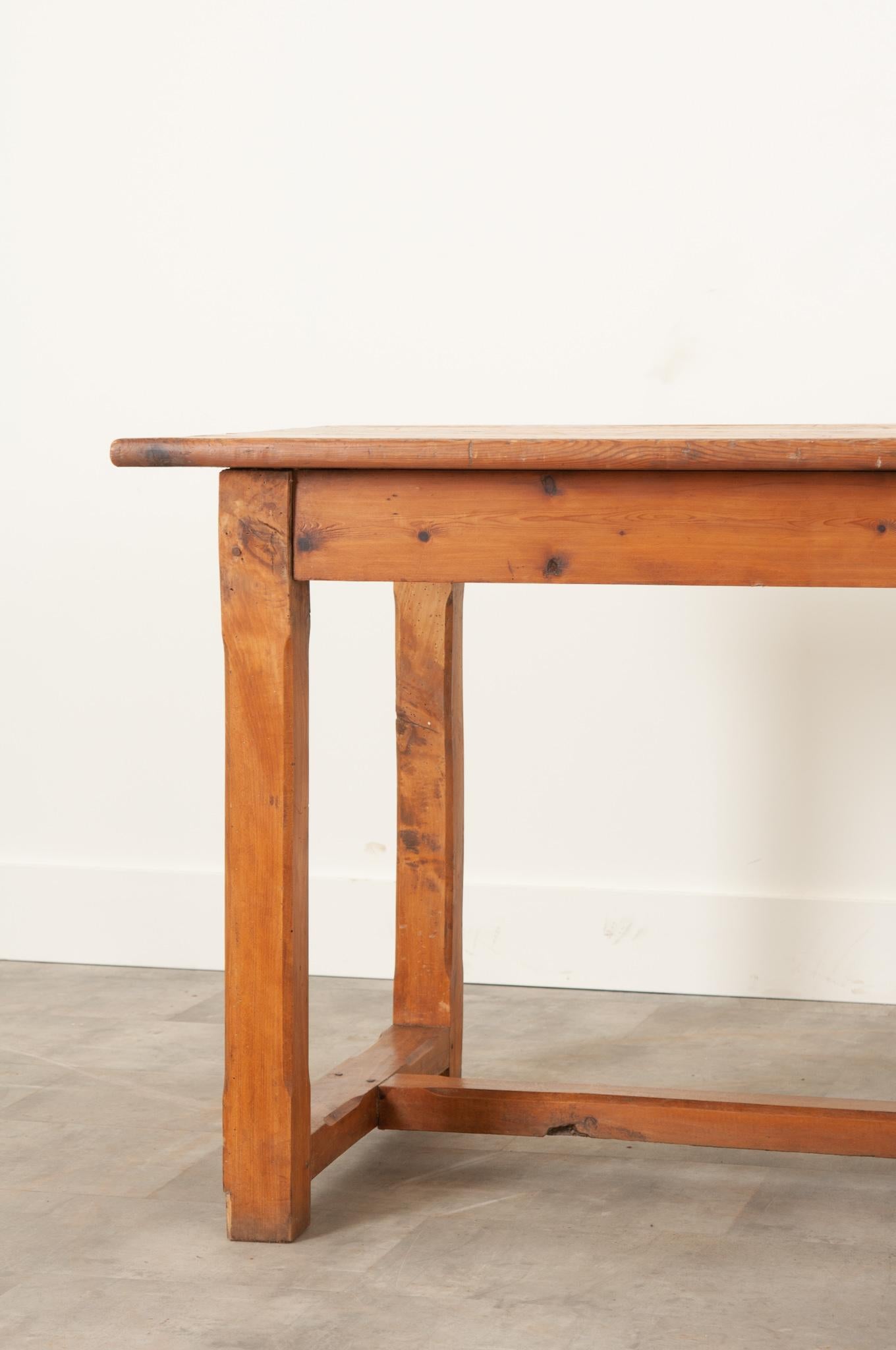 French 19th Century Pine Drapery Table at 1stDibs