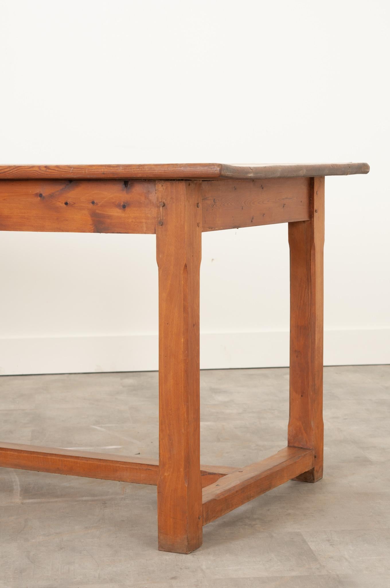 French 19th Century Pine Drapery Table at 1stDibs