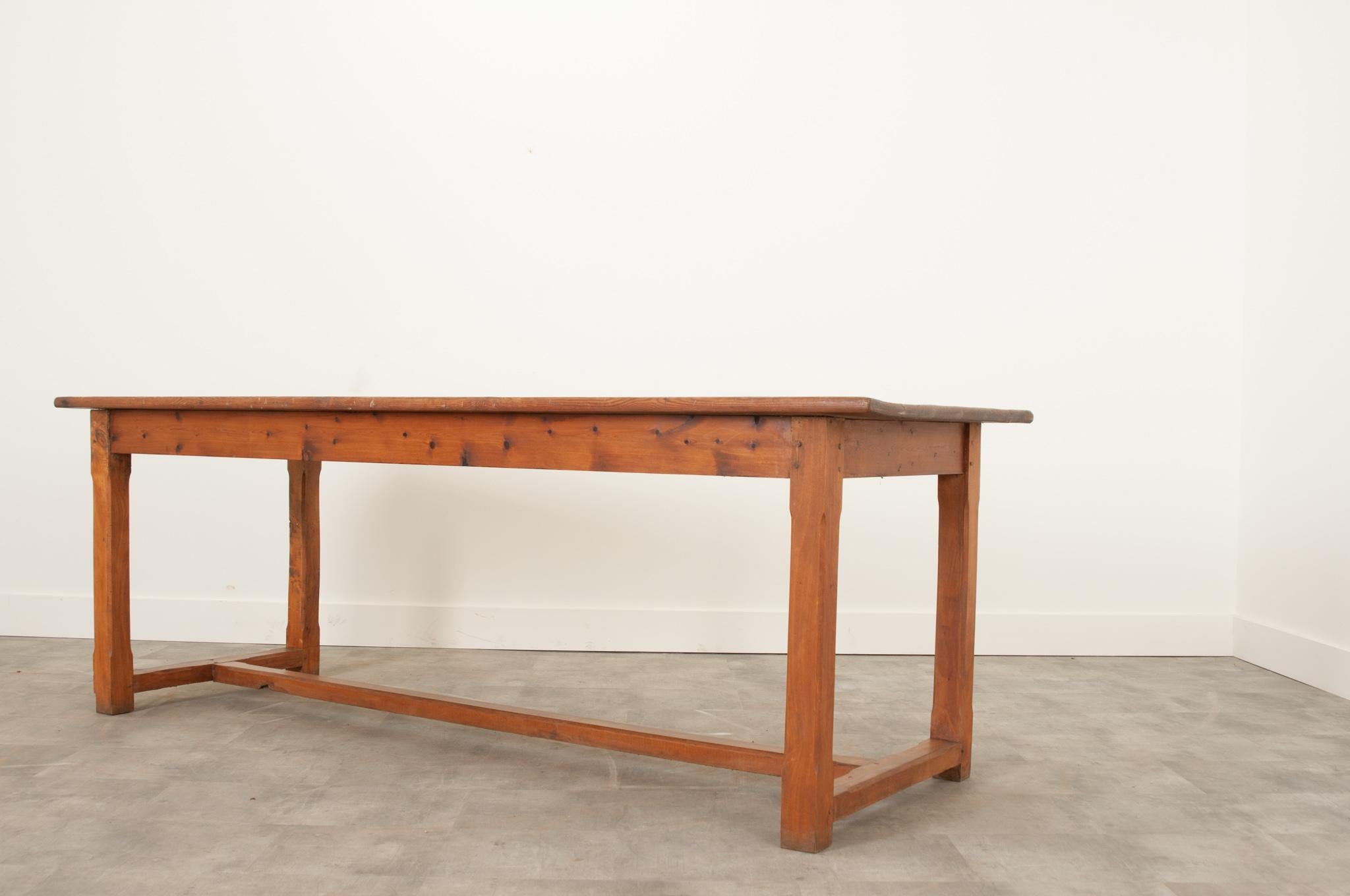 French 19th Century Pine Drapery Table at 1stDibs