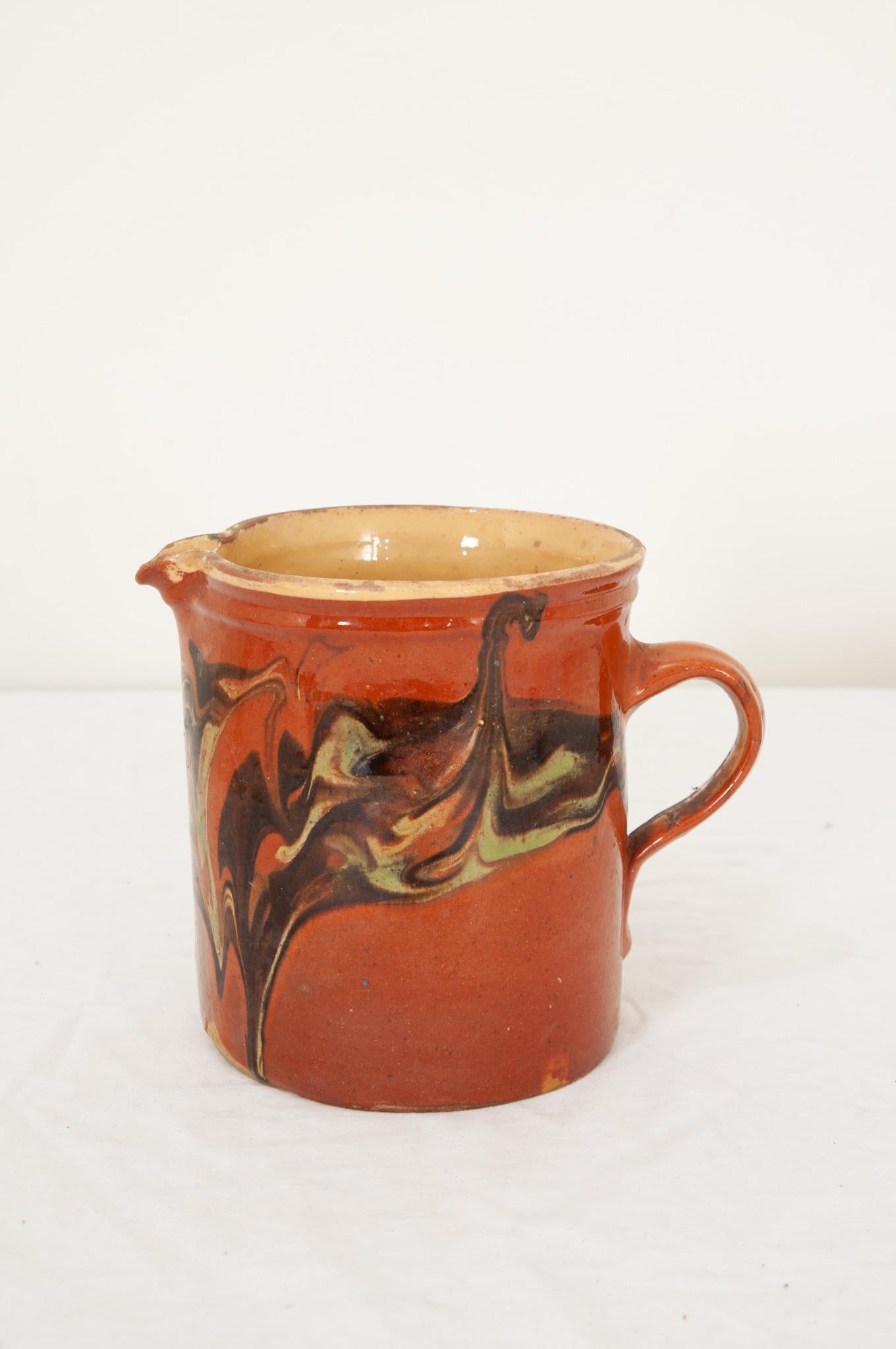 French 19th Century Pottery Pitcher For Sale at 1stDibs