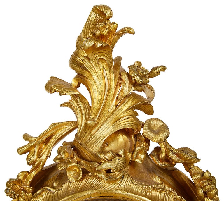 French 19th Century Rococo Mantel Clock For Sale at 1stDibs