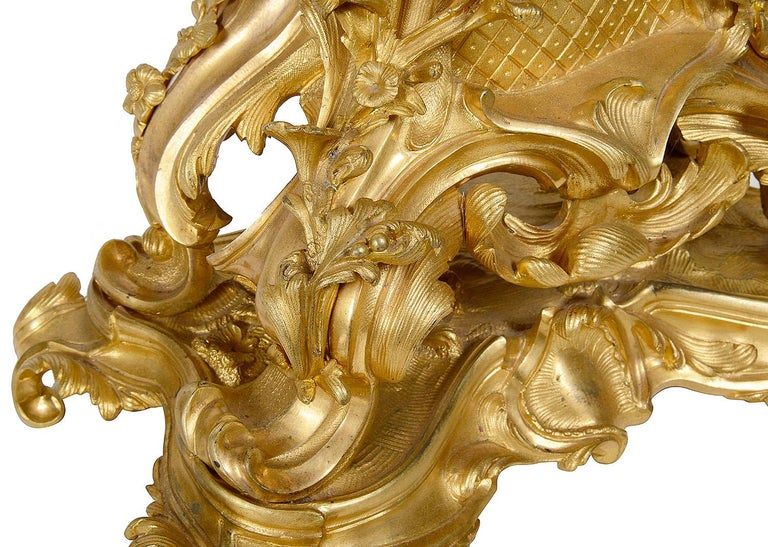 French 19th Century Rococo Mantel Clock For Sale at 1stDibs