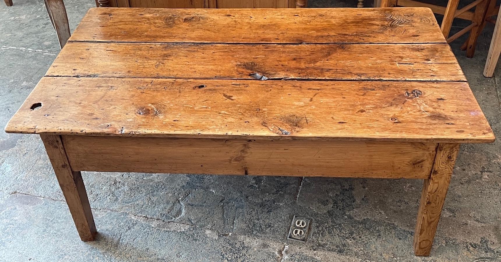 French 19th Century Rustic Country Coffee Table. at 1stDibs