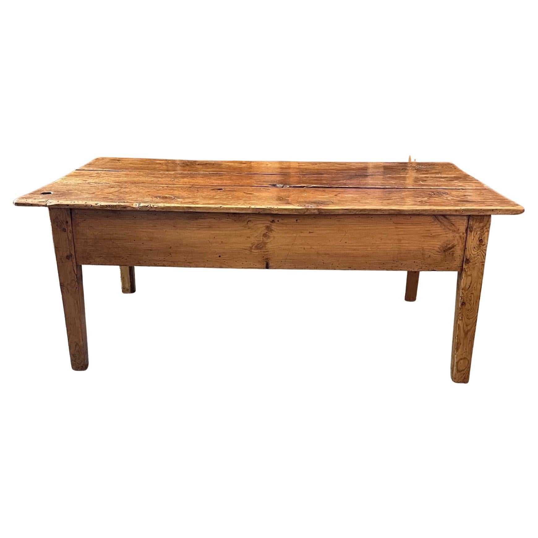 19th Century Solid Teak Wood Large Plantation Coffee Table from a ...