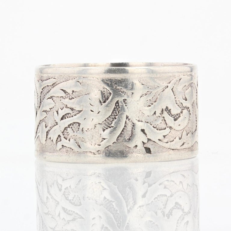 French, 19th Century Silver Band Ring For Sale at 1stDibs