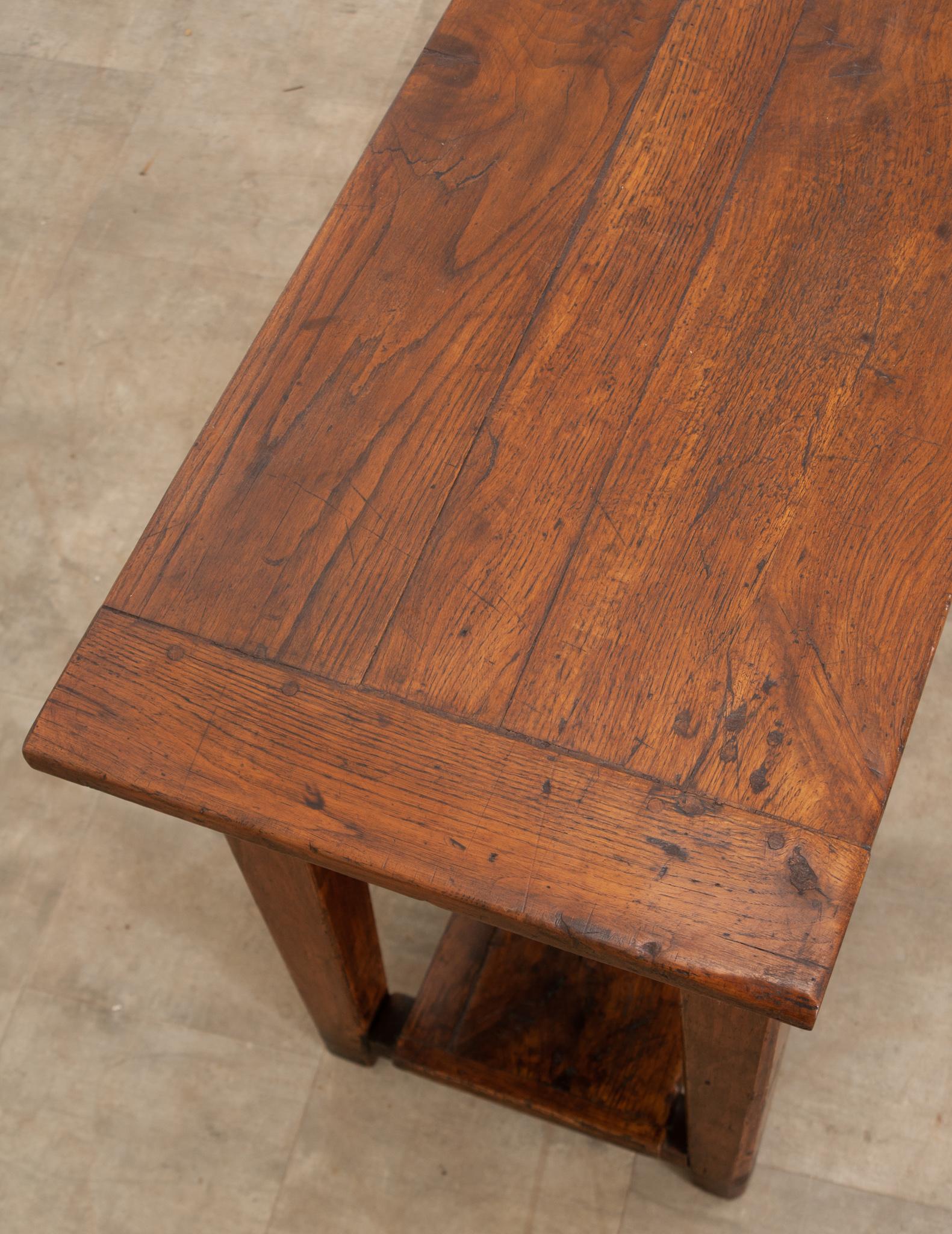 French 19th Century Solid Oak Server For Sale at 1stDibs