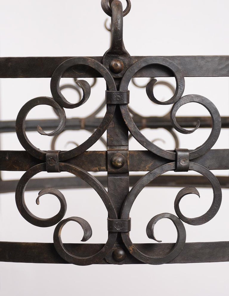 French 19th Century Spanish Colonial Style Forged Iron Chandelier at ...