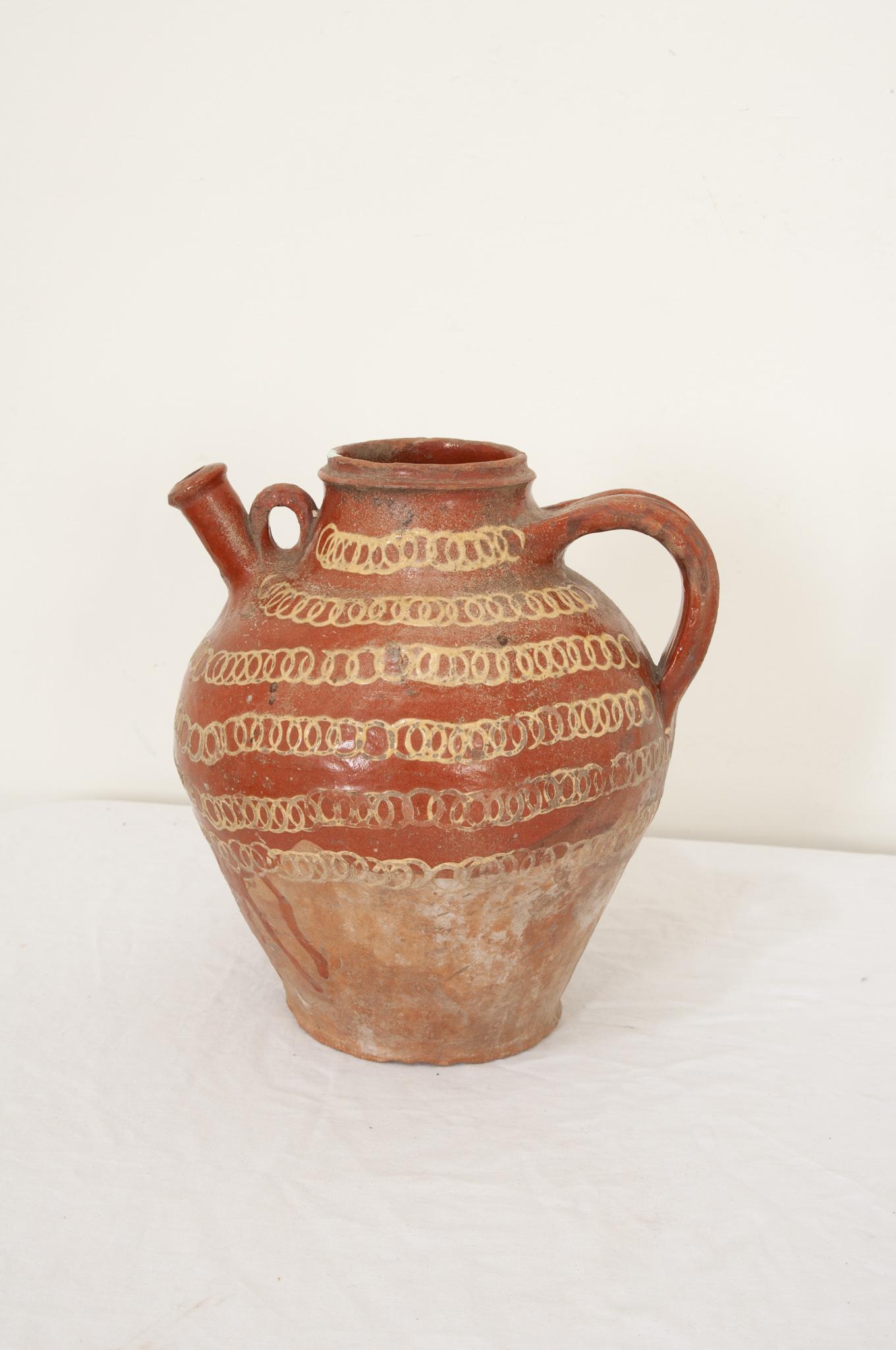 French 19th Century Terracotta Olive Oil Jar For Sale at 1stDibs