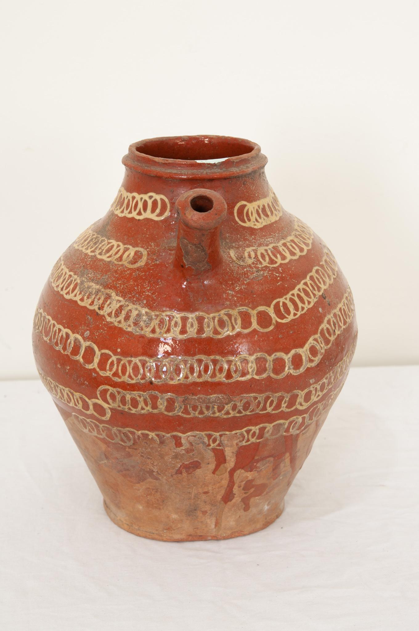 French 19th Century Terracotta Olive Oil Jar For Sale at 1stDibs