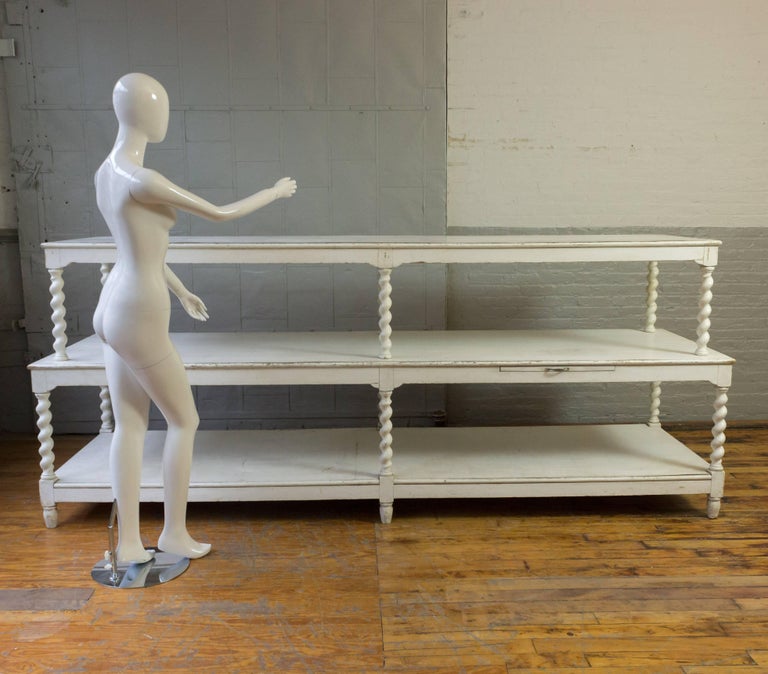 French 19th Century Two-Tiered Painted Display Table at 1stDibs ...