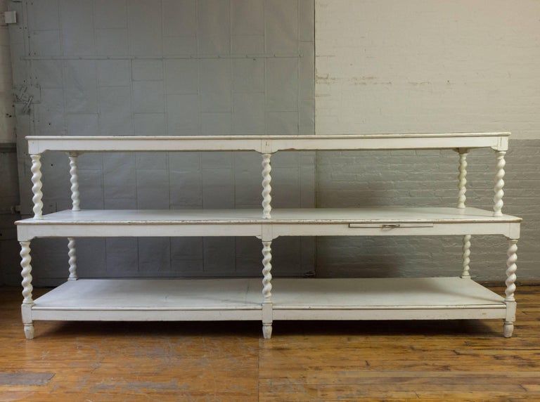 French 19th Century Two-Tiered Painted Display Table at 1stDibs ...
