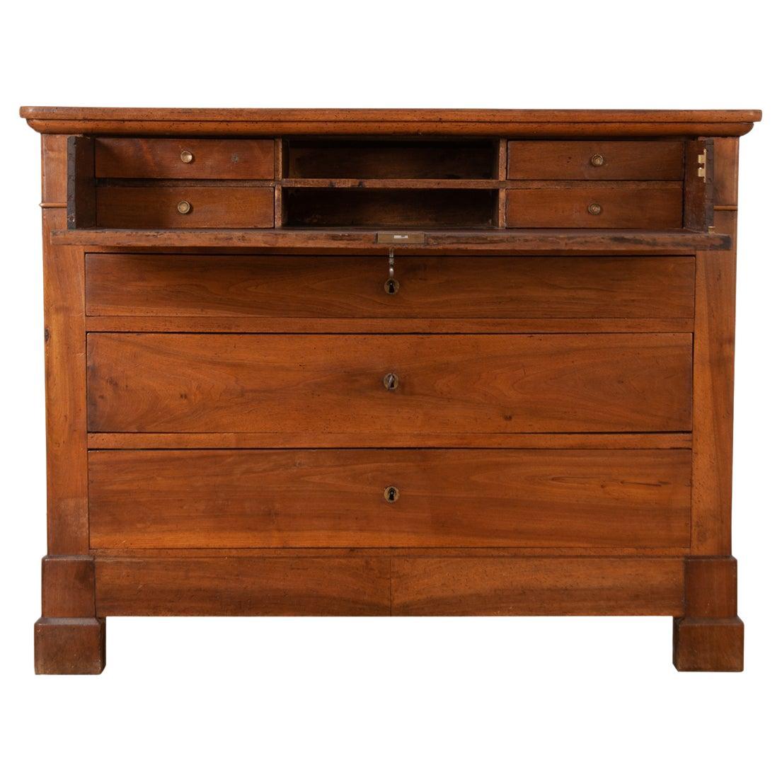 French 19th Century Walnut Commode/Desk For Sale at 1stDibs