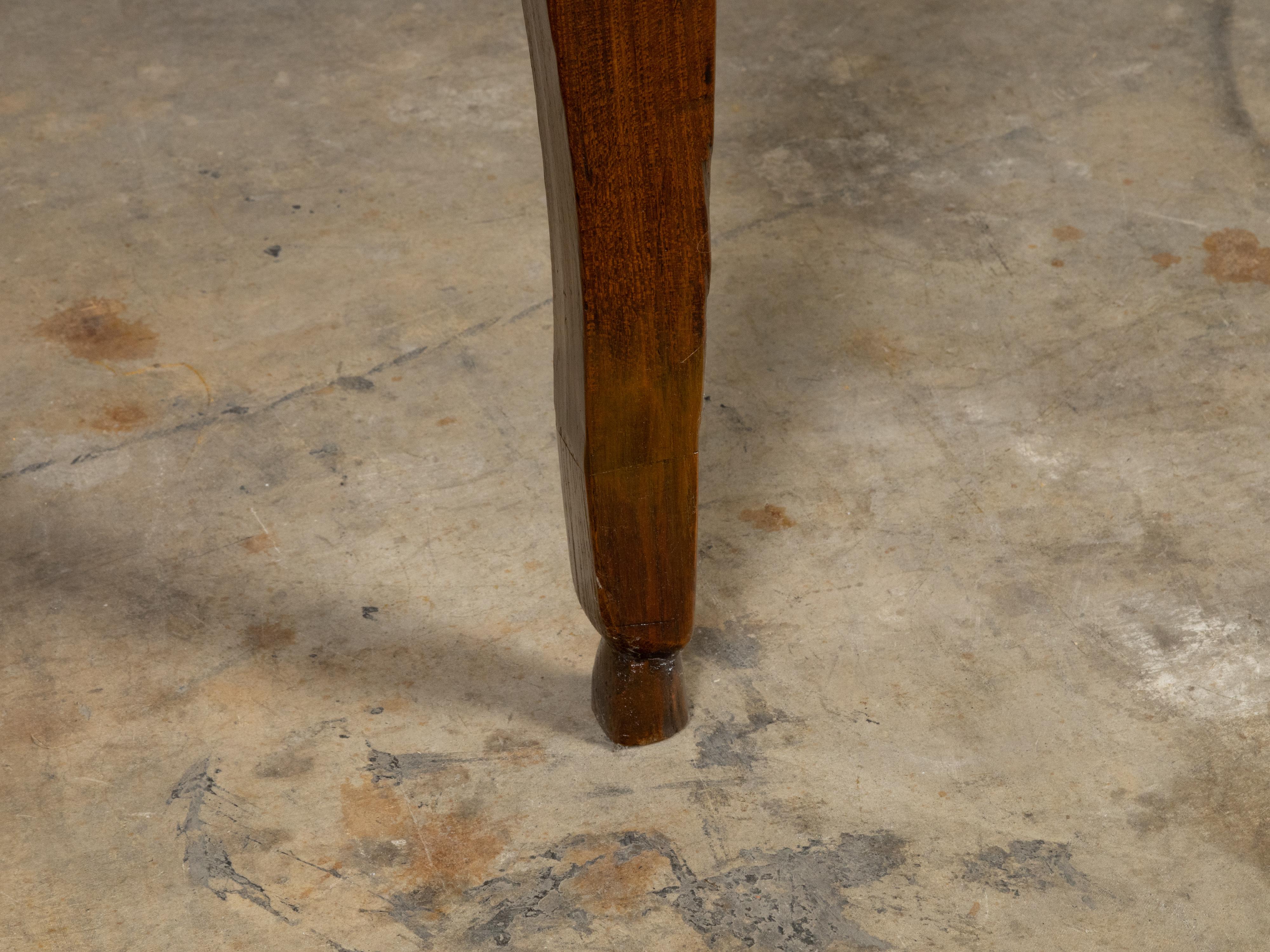 French 19th Century Walnut Dining Table with Curving Legs and Hoof Feet ...