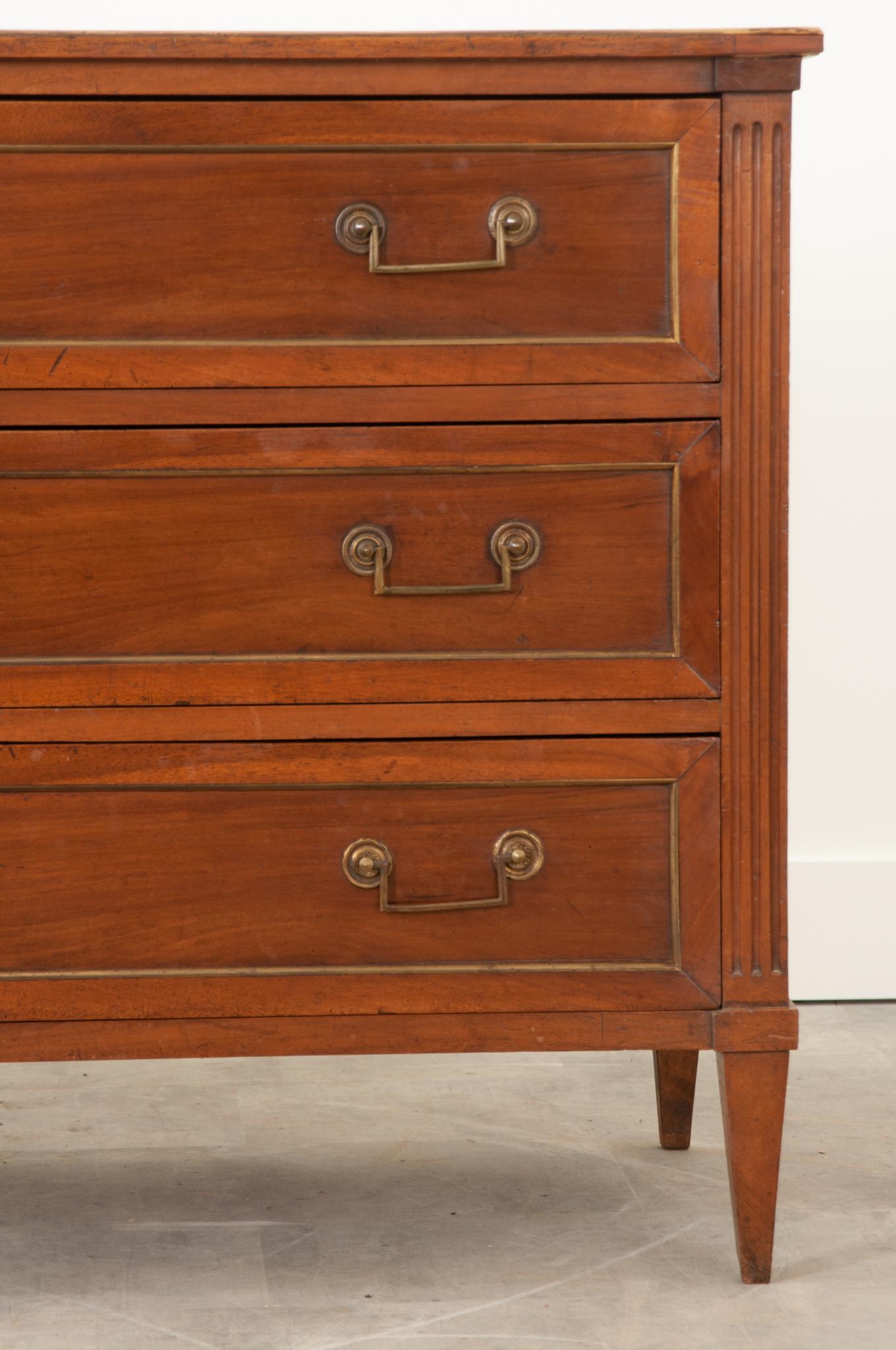 French 19th Century Walnut Louis XVI Style Commode at 1stDibs