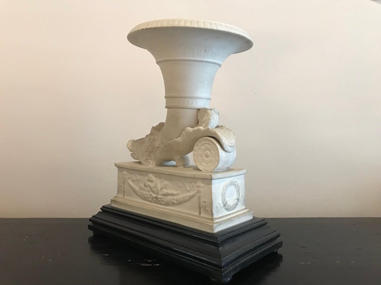French 19th Century White Biscuit Porcelain Cornucopia For Sale at 1stDibs