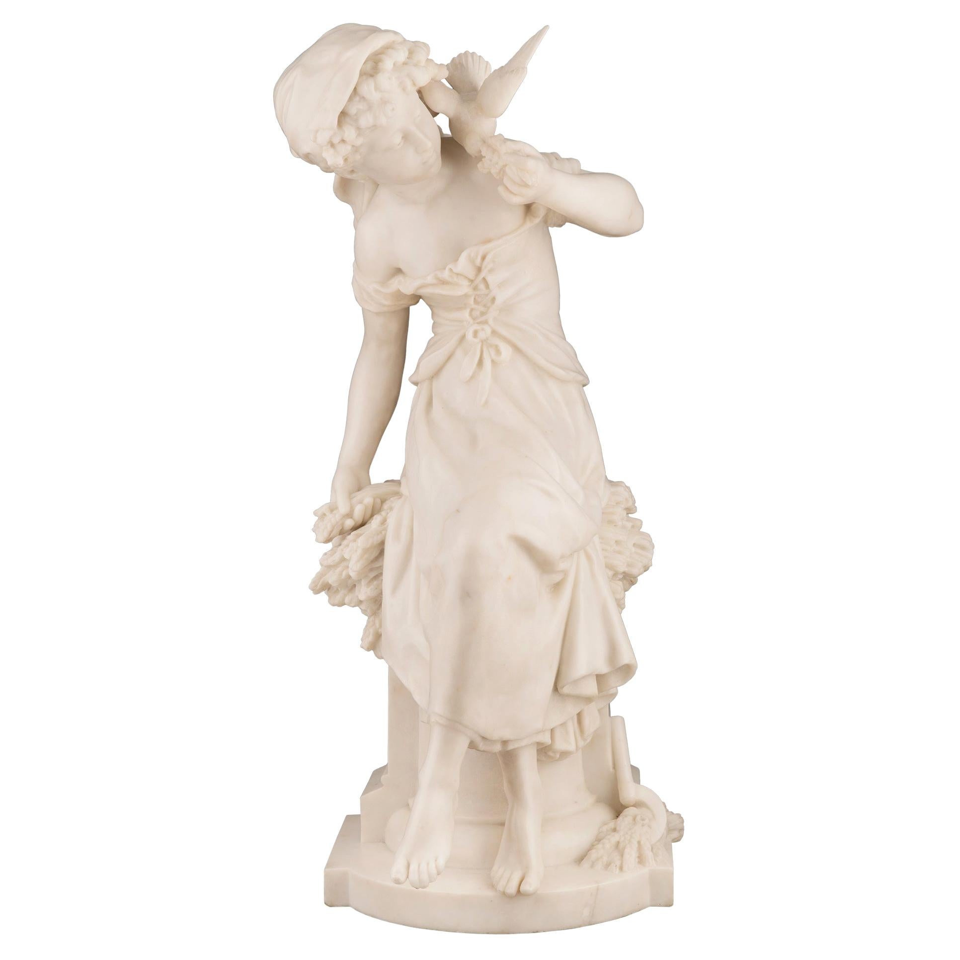 Gilt Bronze Figural Statue Venus with Cupid's Arrows by Mathurin Moreau ...