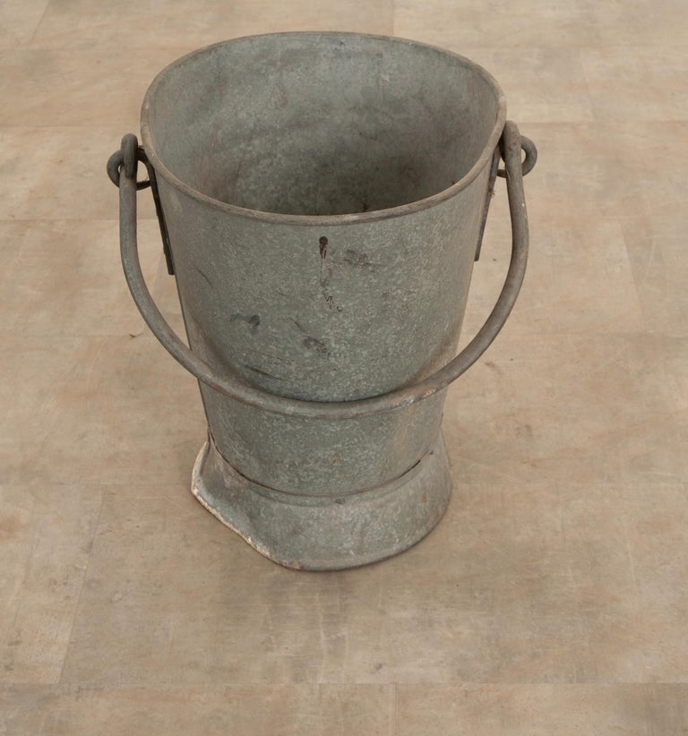 French 19th Century Zinc Coal Pail For Sale at 1stDibs