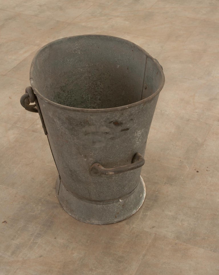 French 19th Century Zinc Coal Pail For Sale at 1stDibs
