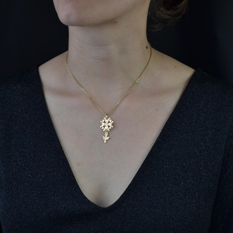 French, 20th Century, 18 Karat Rose Gold Holy Spirit Pendant For Sale ...