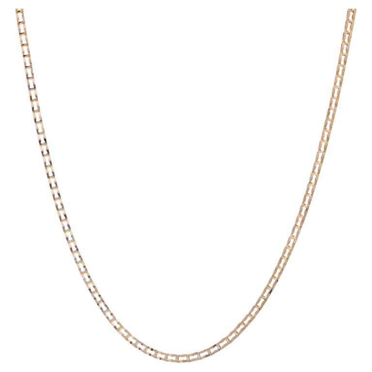 French 20th Century 18 Karat Rose Gold Openwork Chain For Sale at 1stDibs
