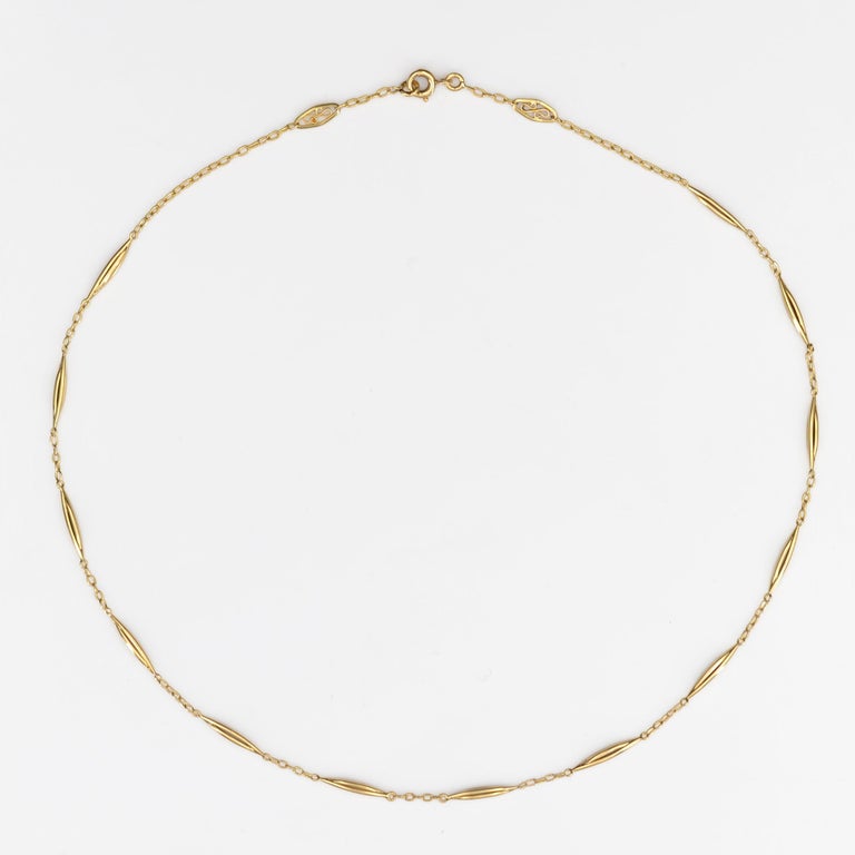 French 20th Century 18 Karat Yellow Gold Shuttle Mesh Chain For Sale at ...