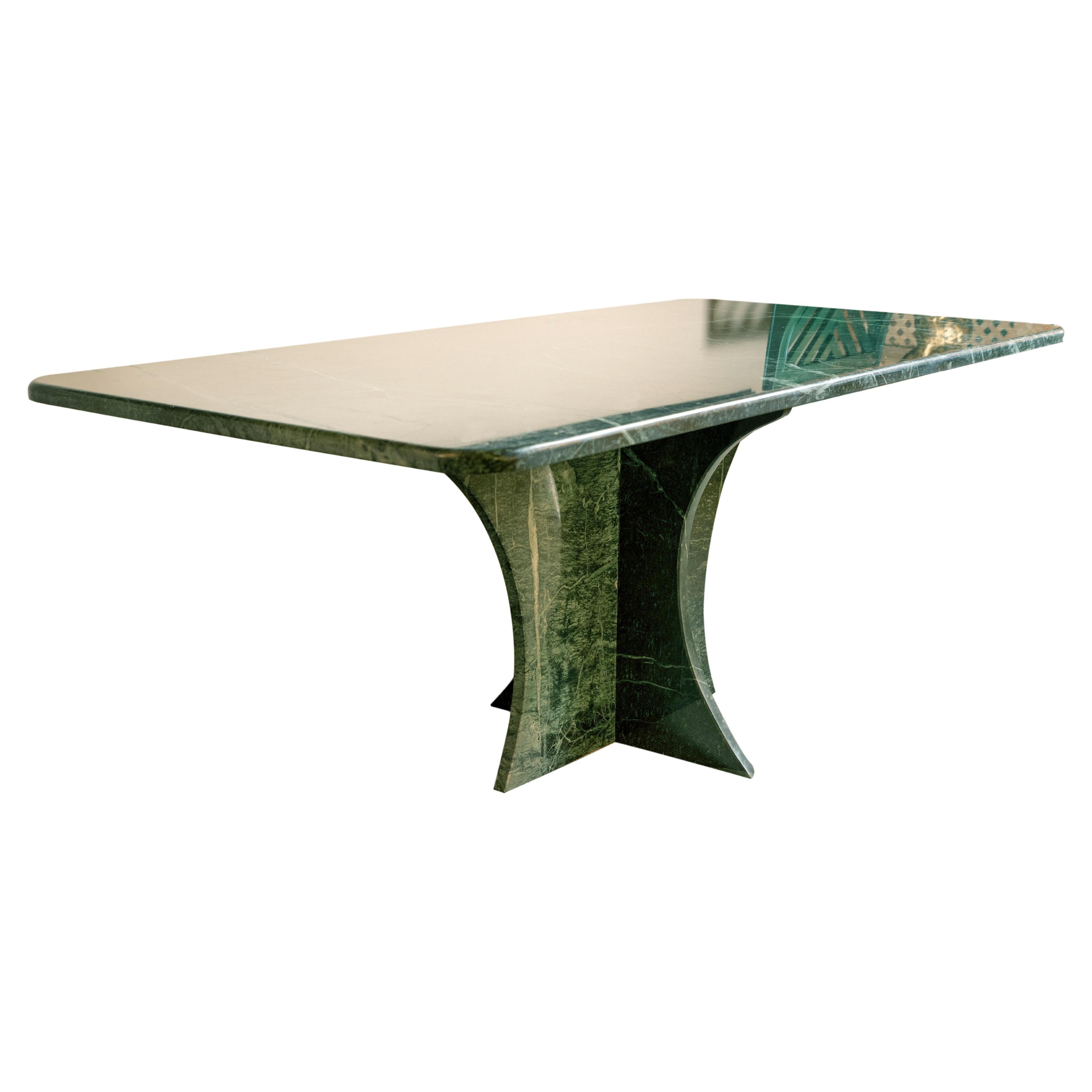 French 20th Century Green Marble Dinning Table at 1stDibs