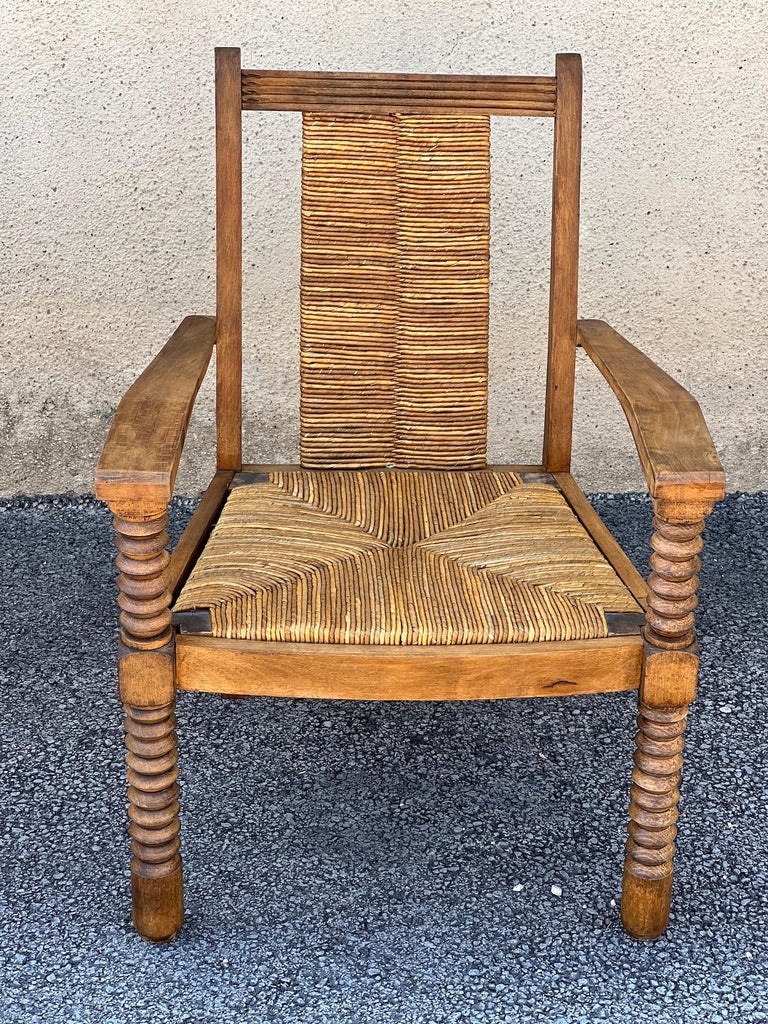 Paire de fauteuils néo-basques français du XXe siècle, 1950 - En vente ...