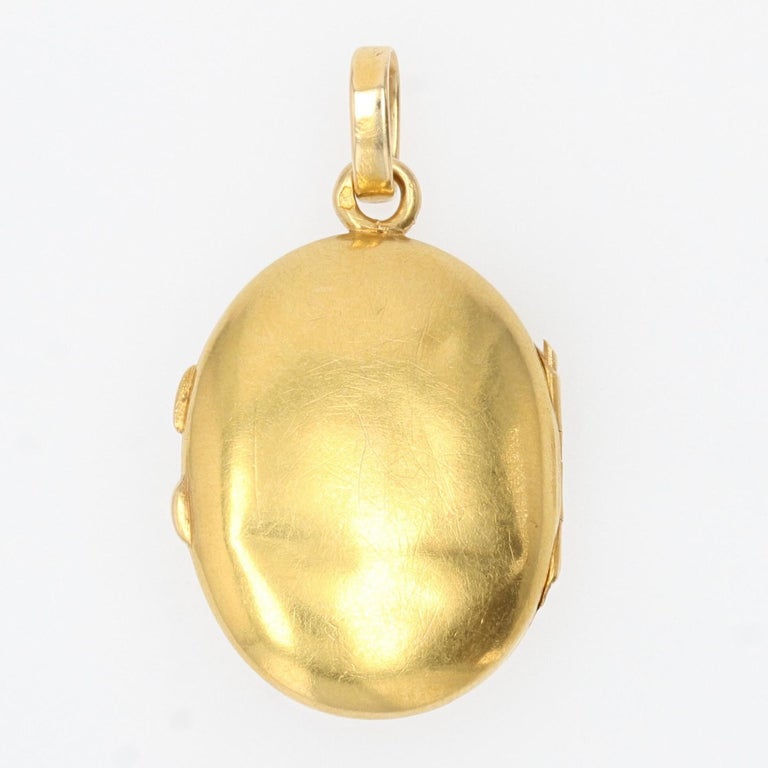 French, 20th Century Ruby Pearl 18 Karat Yellow Gold Medallion For Sale ...