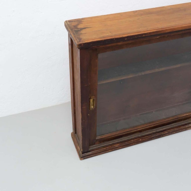 French, 20th Century, Vintage Glass and Wood Vitrine Showcase, circa ...