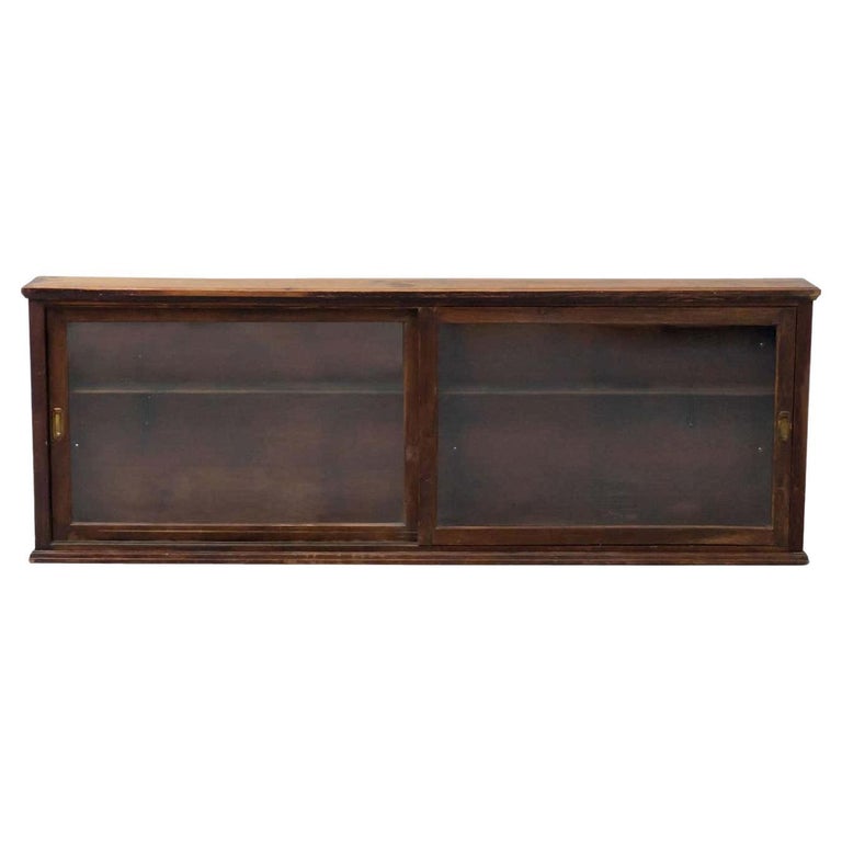 French, 20th Century, Vintage Glass and Wood Vitrine Showcase, circa ...