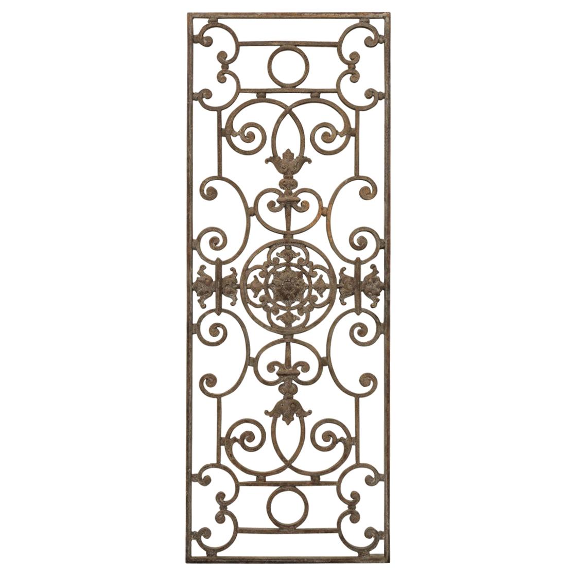 French 20th Century Wrought Iron Grille at 1stDibs