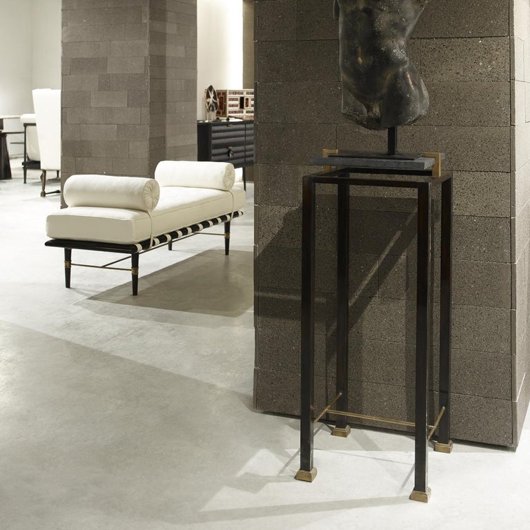 French 50´S Contemporary Inspired Le Blanc Stand with Wood, Marble Top ...