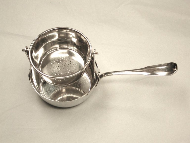 French 950 Standard Silver Revolving Teastrainer and Base, Paris, circa ...