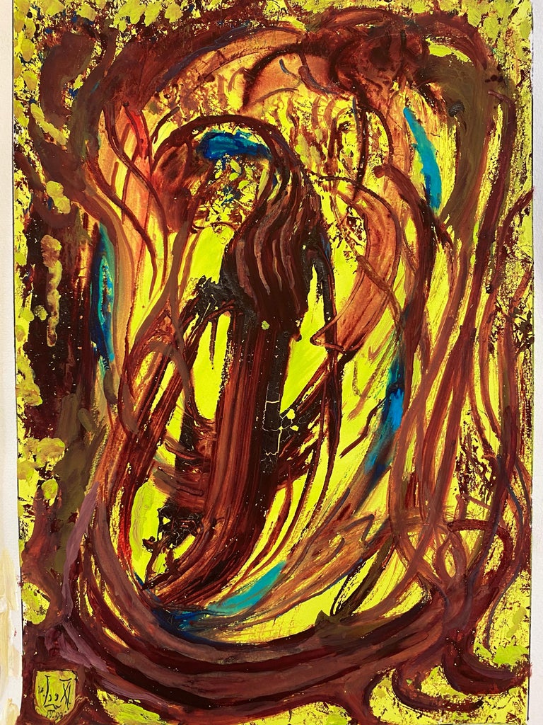 Unknown - Set of 9 Original French Abstract Oil Paintings - each Signed ...