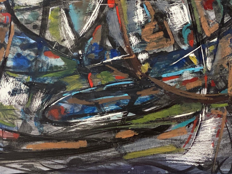 French School - Large 20th Century French Expressionist Abstract ...