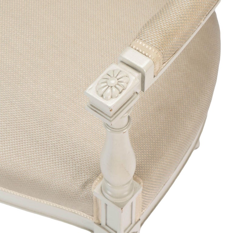 French Academic Revival Louis XVI Style Painted and Upholstered ...