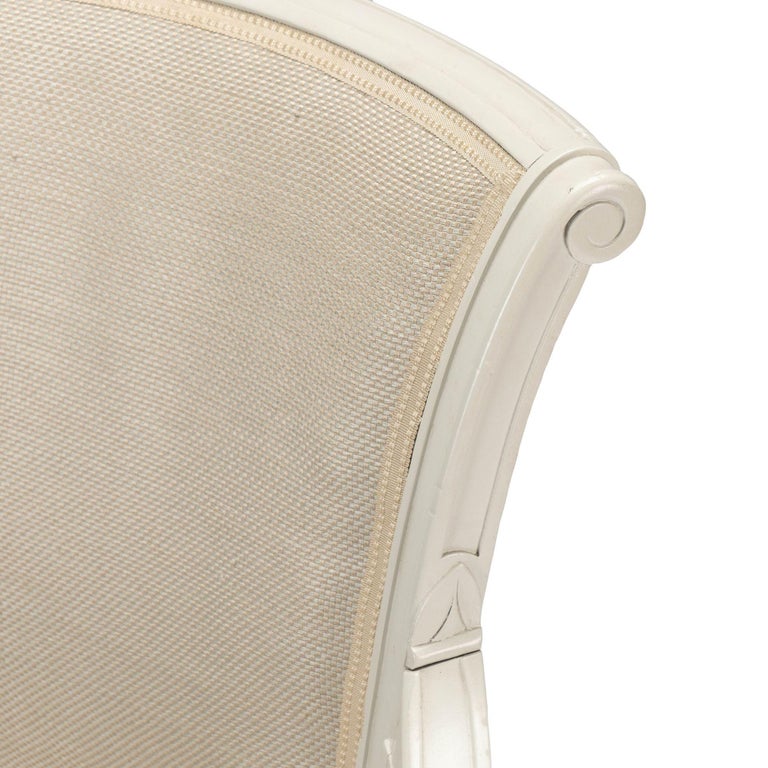 French Academic Revival Louis XVI Style Painted and Upholstered ...