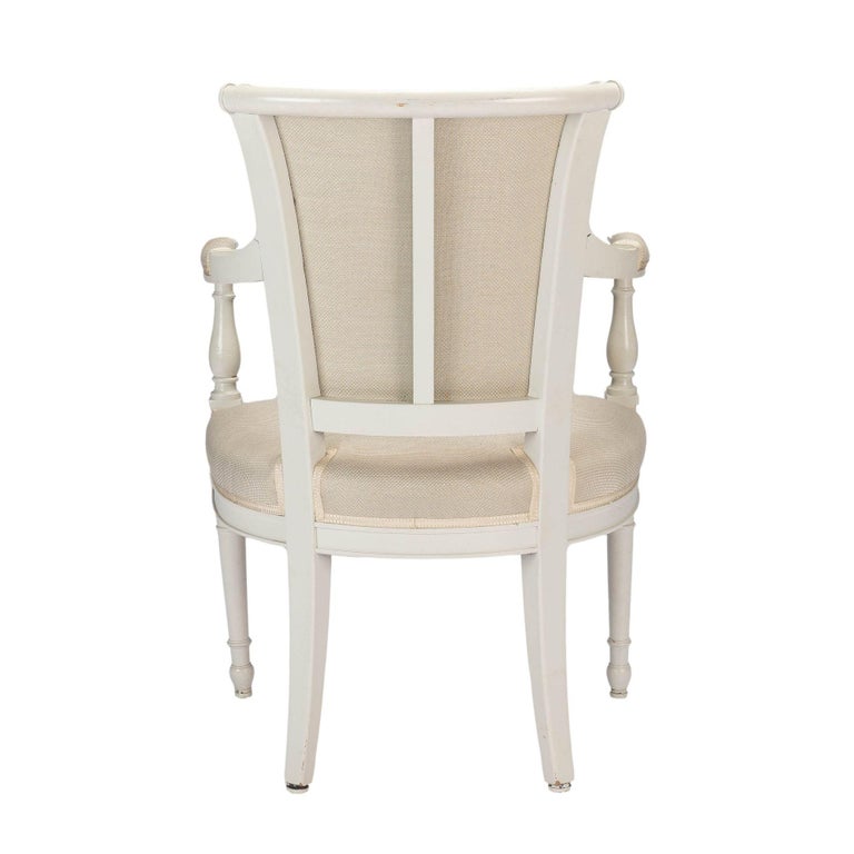 French Academic Revival Louis XVI Style Painted and Upholstered ...