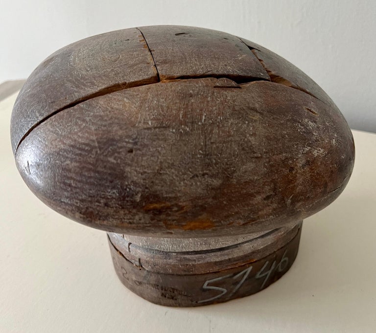 French Adjustable Wooden Milliner Hat Block Form For Sale at 1stDibs