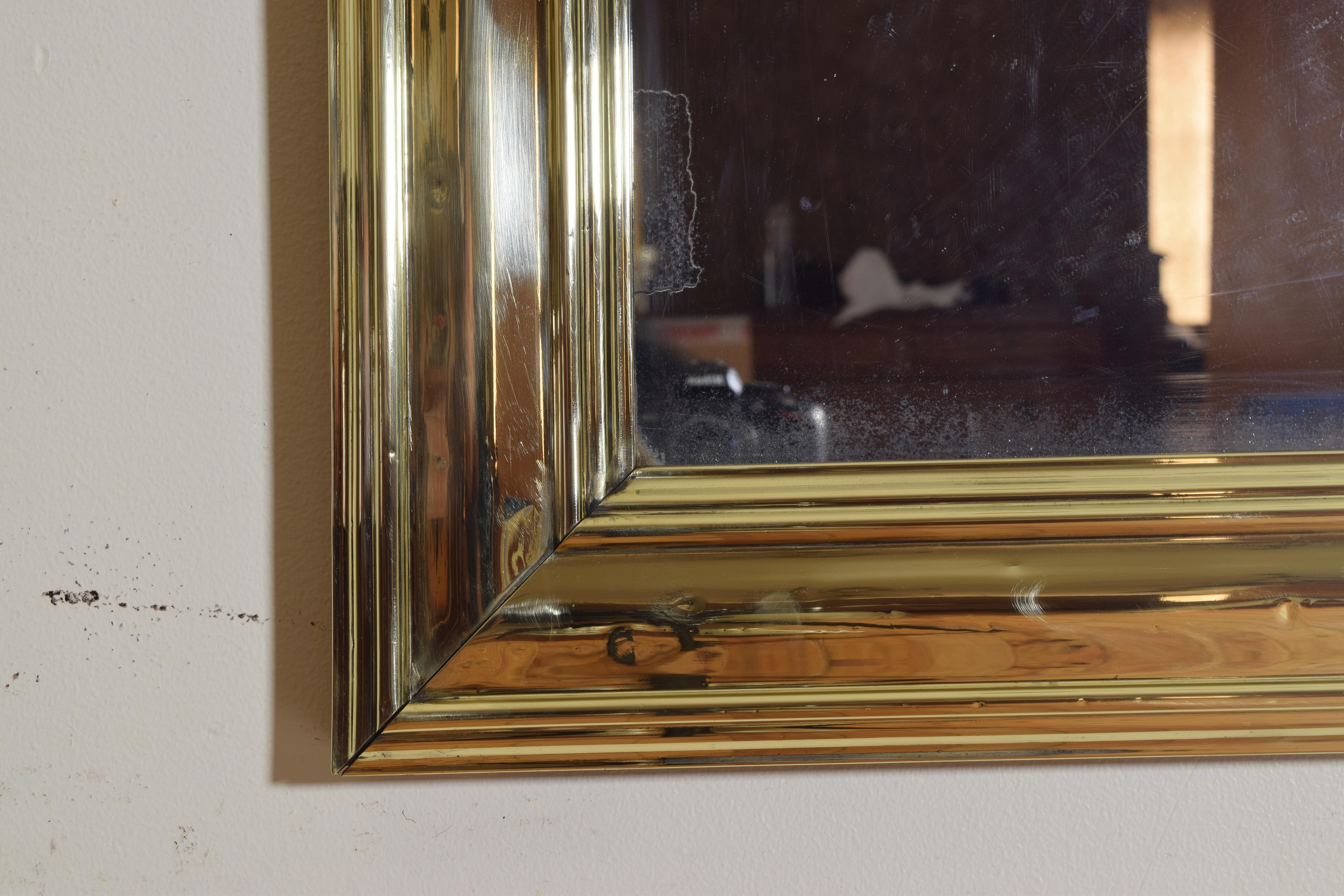 French Aesthetic Movement Brass Bistro Mirror, Turn of 20th Century at ...