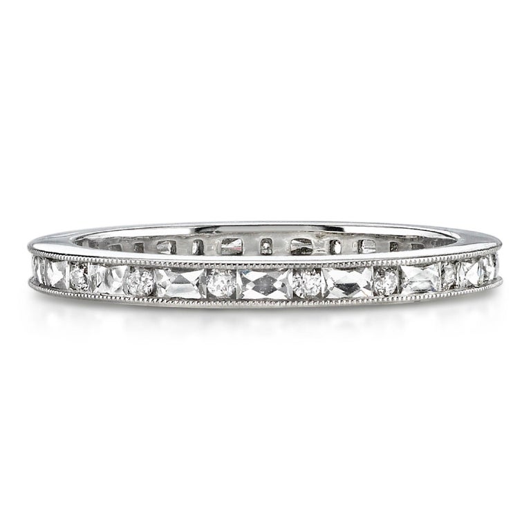 Customizable Handcrafted Paige Old European/French Cut Diamond Eternity Band by Single Stone For ...